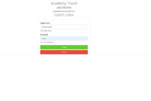 Client Portal Login Page – Randy Veeser: An Academy Travel Affiliate