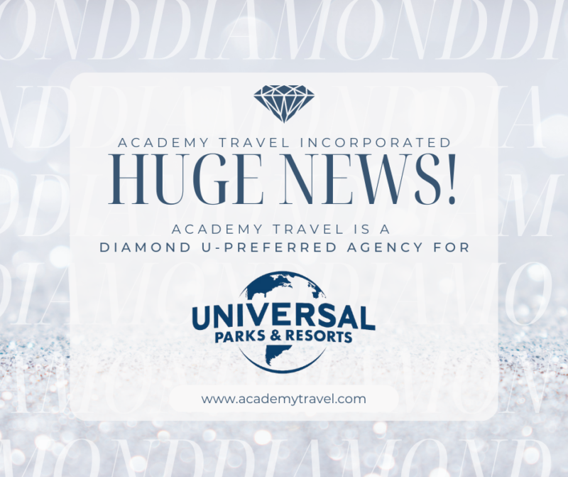 Academy Travel is Awarded Diamond U-Preferred Status with Universal ...